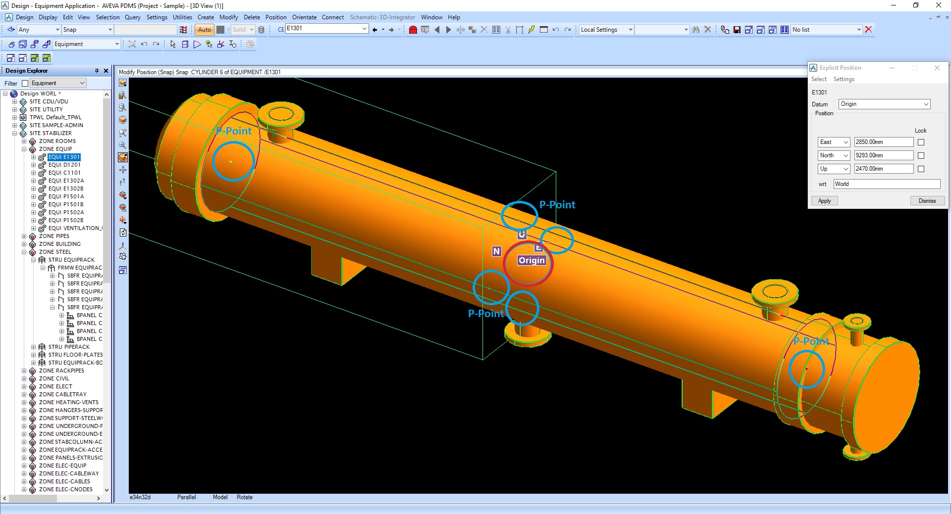 نقاط P Point و Origin در نرم افزار PDMS – مجموعه آموزشی بازرسی فنی جوش، پایپینگ و تجهیزات ثابت ...